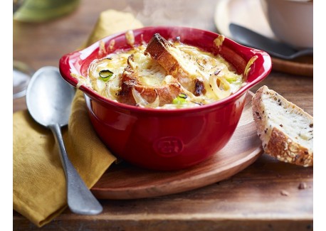Emile Henry - Bol à Soupe Gratinée 14 cm Rouge Grand Cru - Les Secrets ...