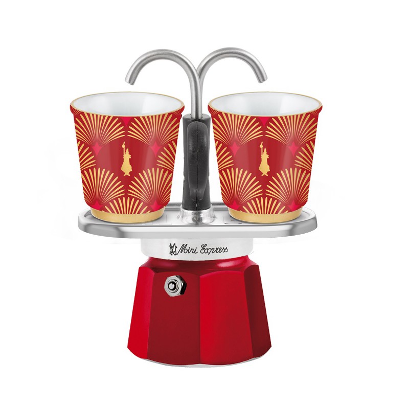 Bialetti - Mini Express Cafetière 2 Tasses + 2 Tasses Glamour Edition ...