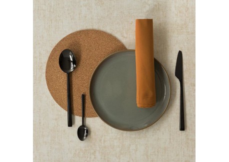 Cutipol - Rondo Set Couverts 24 pcs Brossé Noir + Coffret en Bois - Les ...