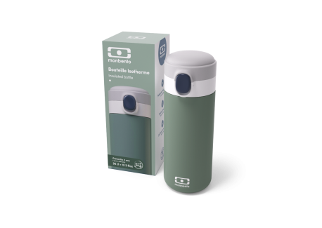 MonBento - Pop Gourde Isotherme Vert Natural Inox 360 ml - Les Secrets ...